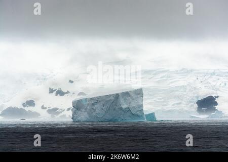 tabular (table top) iceberg off coast of Brabant Island. Palmer ...