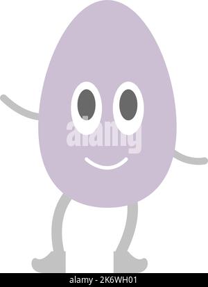 Oval cartoon geometric shape for kids to learn basic math education ...