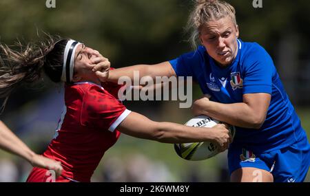 Italy's Veronica Madia, right, and Canada's Julia Schell, left, during ...