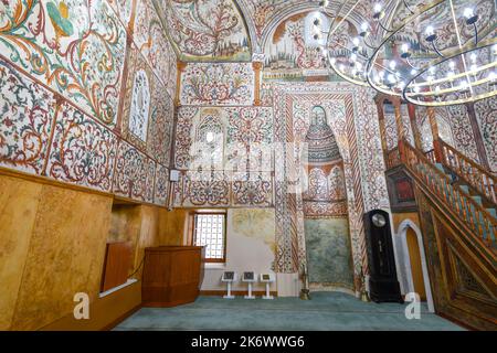 Interior of Hajji Et'hem Bey Mosque in Tirana, Albania, know as Xhamia ...