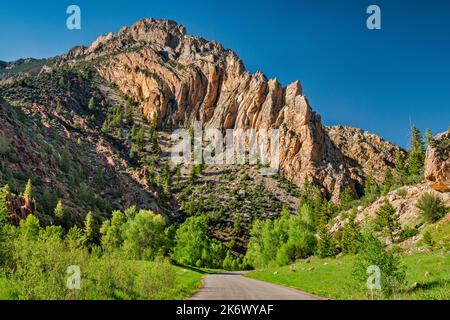 The Palisades, Madison Deseret Limestone formation, Uinta Mountain ...