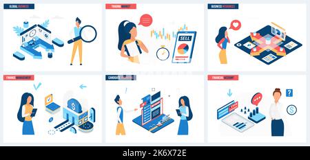 Online Data Analytics. Data Analyse. Landing Page Template. Vector ...