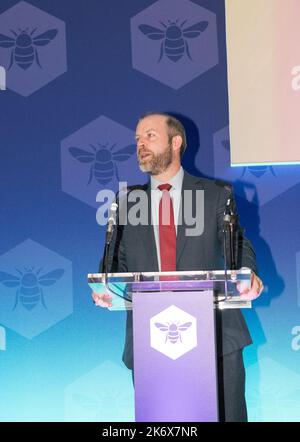 Jonathan Reynolds, (Shadow Secretary of State for Business and Industrial Strategy), addresses ...