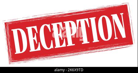 DECEPTION text written on red lines stamp sign Stock Photo - Alamy