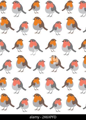 European robin bird pattern Stock Vector Image & Art - Alamy