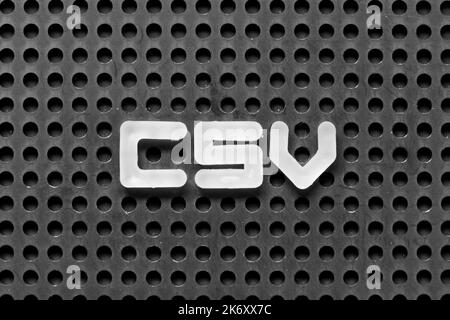 Alphabet letter with word CSV (Abbreviation of Computer system ...