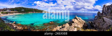Santa Teresa Galura, Sardinia, Italy. Sunset on Capo Testa Stock Photo ...