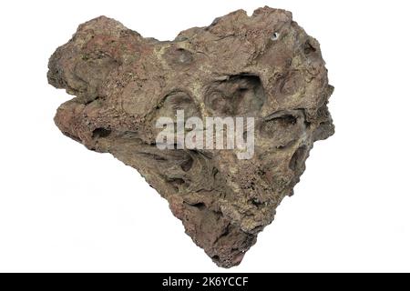 volcanic slag from Mount Etna, Sicily isolated on white background ...