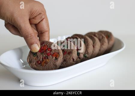 Ragi wheat cookies. Tutti fruity finger millet cookies. A healthy ...