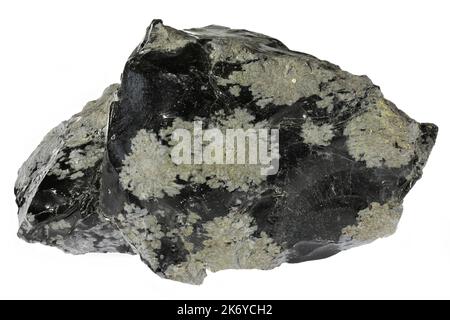 snowflake obsidian from Mexico isolated on white background Stock Photo ...