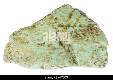 amazonite from the USA isolated on white background Stock Photo - Alamy