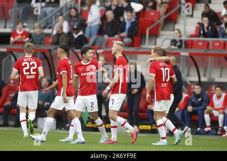 Alkmaar - Jens Odgaard of AZ Alkmaar, Jacob Rasmussen of Feyenoord ...