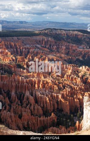 Bryce Canyon - red spiky rocks in Bryce canyon in Utah. Bryce canyon ...