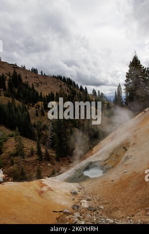 Hot springs in the Lassen Volcanic National Park, California Stock ...