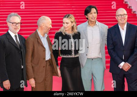 Chaske Spencer, Hugo Blick and Emily Blunt attending 'The English' New ...