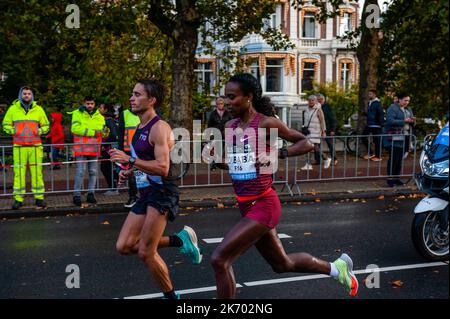 Ethiopian athlete Genzebe Dibaba seen running. More than 18,000 ...