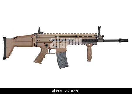 US Army SCAR-L carbine isolated on a white background Stock Photo - Alamy