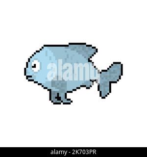 Fish Pixel art. 8 bit Carp. pixelated Vector illustration Stock Vector ...