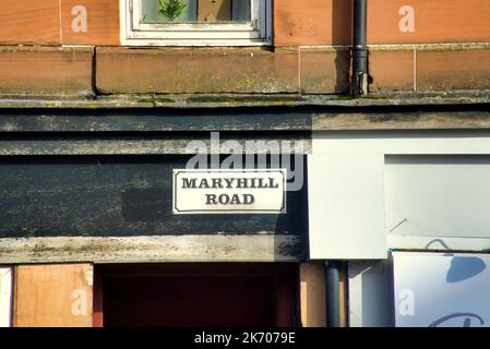 maryhill road street sign Stock Photo - Alamy