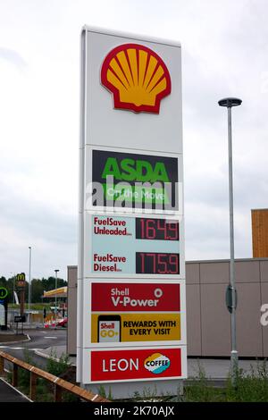 New Motorway Services off the M58 at Maghull. Merseyside Stock Photo ...