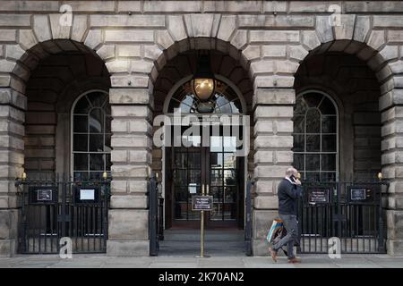 Sign depicting book of condolence for HRH Queen Elizabeths death at ...