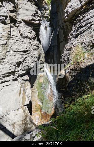 Waterfall: Mountain Stream Dala Cascades Down The Rock Face. Dala Gorge ...