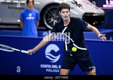 Belgian Alexander Blockx pictured in action during the qualification ...