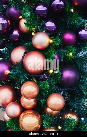 Colorful decorations and multicolored gifts for Christmas and New Year ...