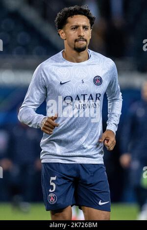 Marquinhos of Paris Saint-Germain FC looks on during the UEFA Champions ...