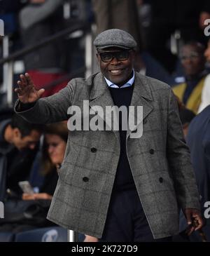 Basile Boli attending the Ligue 1 match Paris Saint-Germain (PSG) v ...