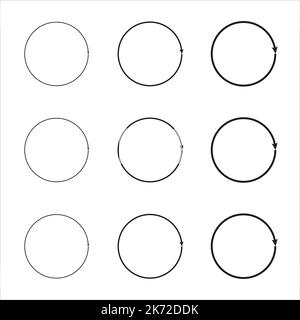 Set of grunge circles. Frame super set. Simple hand drawn circle Stock ...