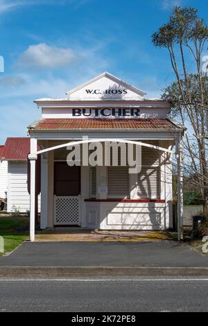 Historic butchers' shop, Ongaonga, Central Hawke's Bay, North Island ...