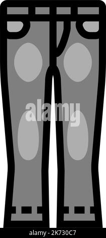 denim pants for women color icon vector illustration Stock Vector Image ...