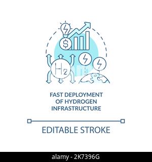 Fast hydrogen infrastructure deployment blue gradient concept icon Stock Vector Image & Art - Alamy