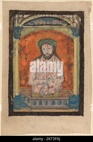 Anonymous Dutch - Christ as the Man of Sorrows, c. 1500 - engraving ...