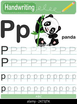 Illustration of alphabet letter W with a cute little Worm isolated on ...