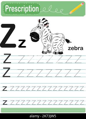 cartoon illustration of Z letter for zebra Stock Photo - Alamy