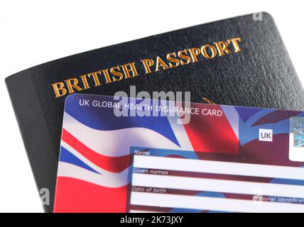 UK Global Health Insurance Card also known as a GHIC card, with a ...