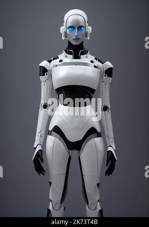 Cyber Girl humanoid robot with artificial intelligence – Digital 3D ...