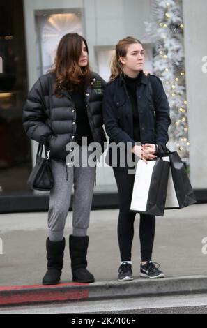 Janice Dickinson and daughter shopping at Rodeo drive in Beverly Hills ...