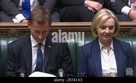 Screen grab of Chancellor of the Exchequer Rachel Reeves (right) crying ...