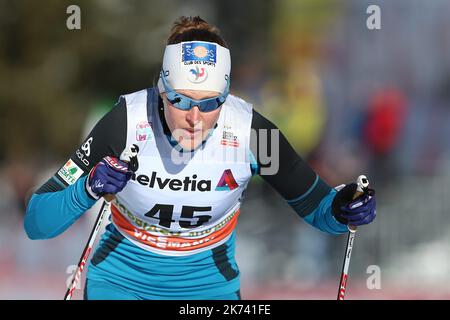 Marion Buillet (FRA) in action at the sprint qualification of the FIS ...