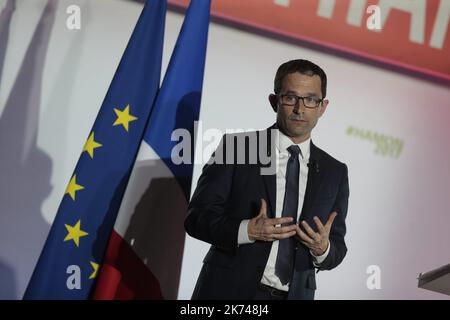 French socialist presidential candidate Benoit Hamon Stock Photo - Alamy