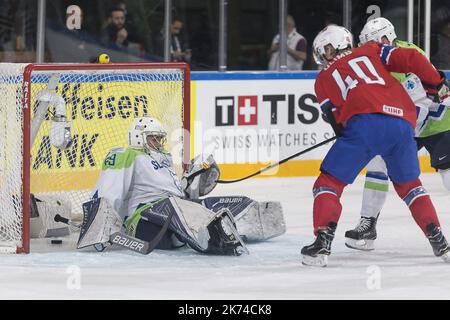 MATIJA PINTARIC - HOCKEY World's championships Slovenia - Norway Stock ...