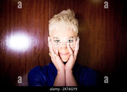 Katy Perry during a portrait session in Paris, France Stock Photo - Alamy