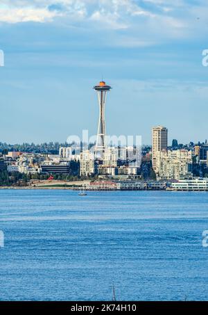 A view of the skyline in Seattle, Washingotn. Architecture shot Stock ...