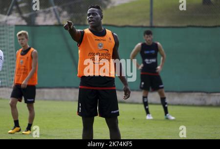 Mario balotelli at training with french first league soccer club Nice ...
