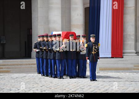 Funeral ceremony for Simone Veil, in the courtyard of the Invalides in ...
