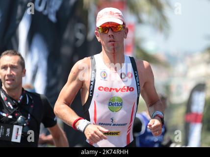 Frederik Van Lierde 1er masculin 13th Ironman triathlon in Nice on July ...