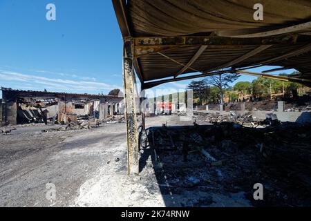 Ten thousand flee raging wildfires in southern France Here at Bormes ...
